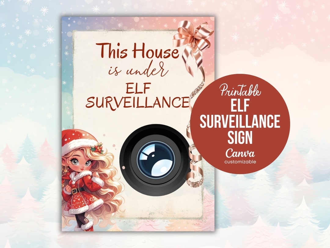 Elf Camera Pastel Design Instant Download Elf Surveillance - Etsy