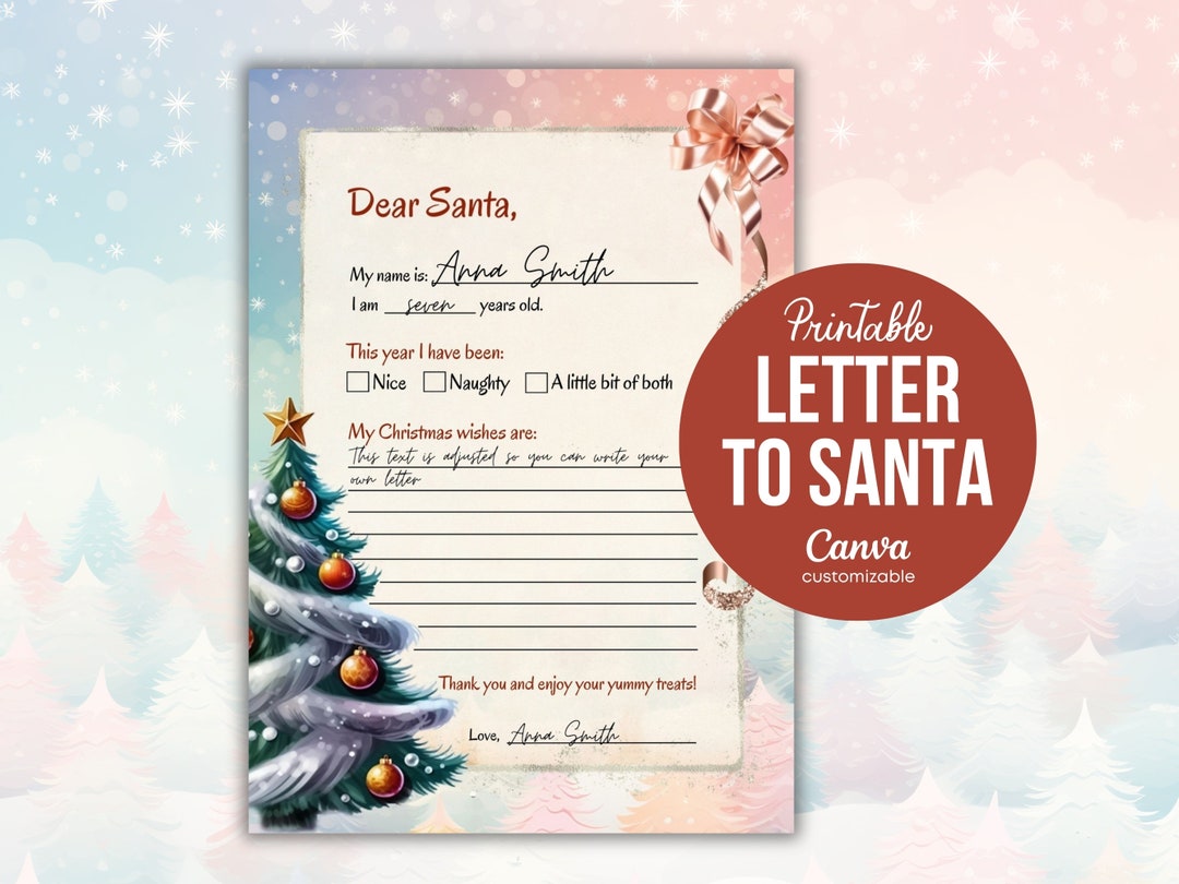Letter to Santa Personalized Wishes for a Magical Christmas - Etsy