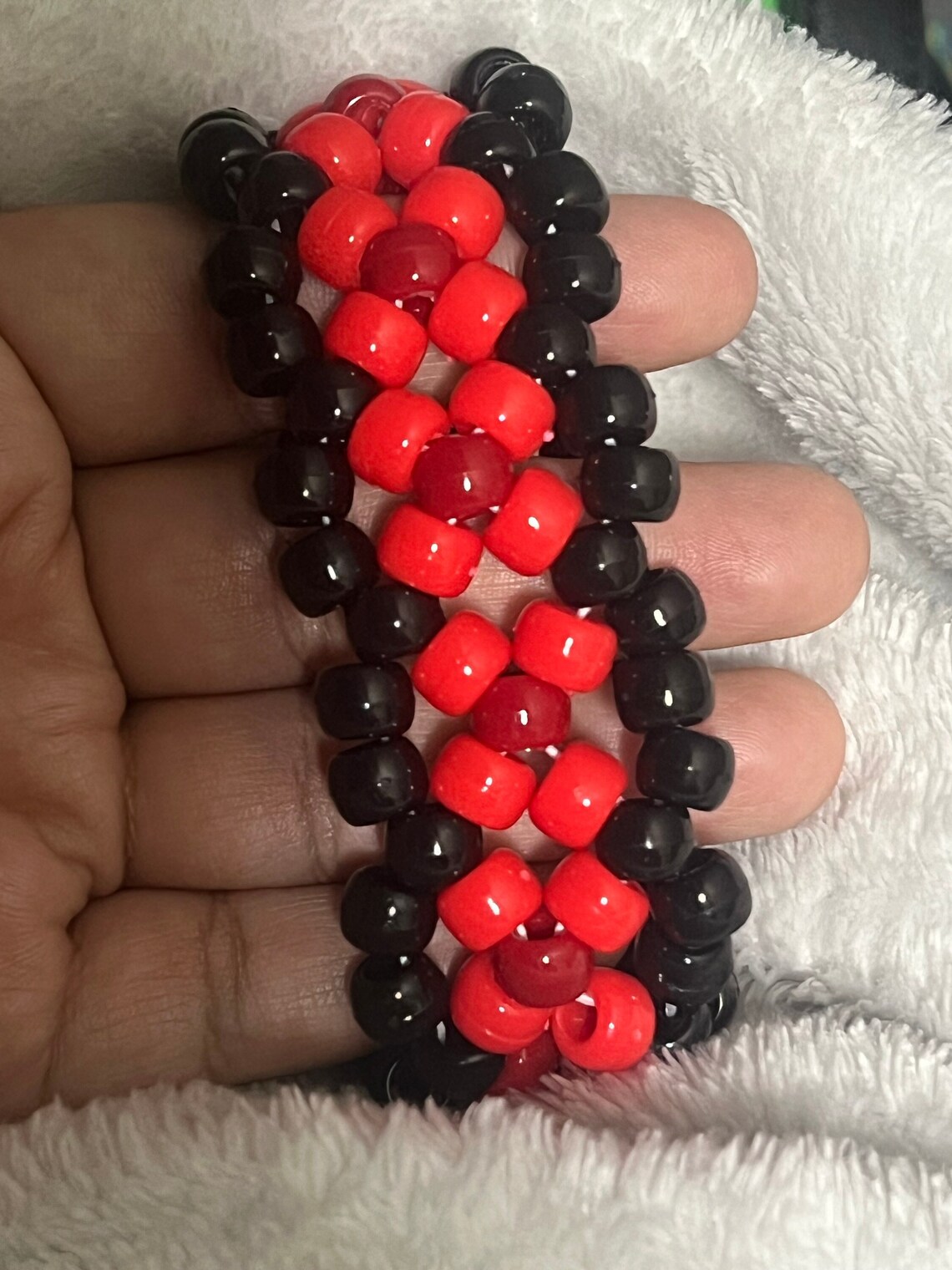 Vamp Red Kandi Cuff - Etsy