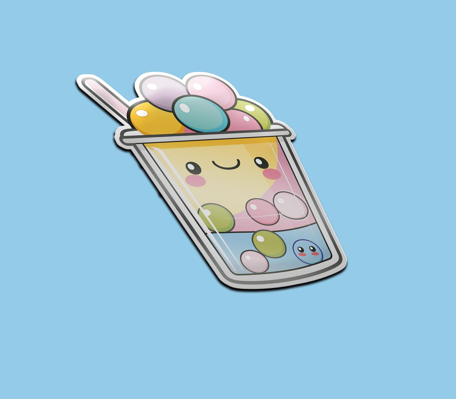 Kawaii Boba Tea Clipart Bundle Collection | Cute, Colorful, Smiling ...