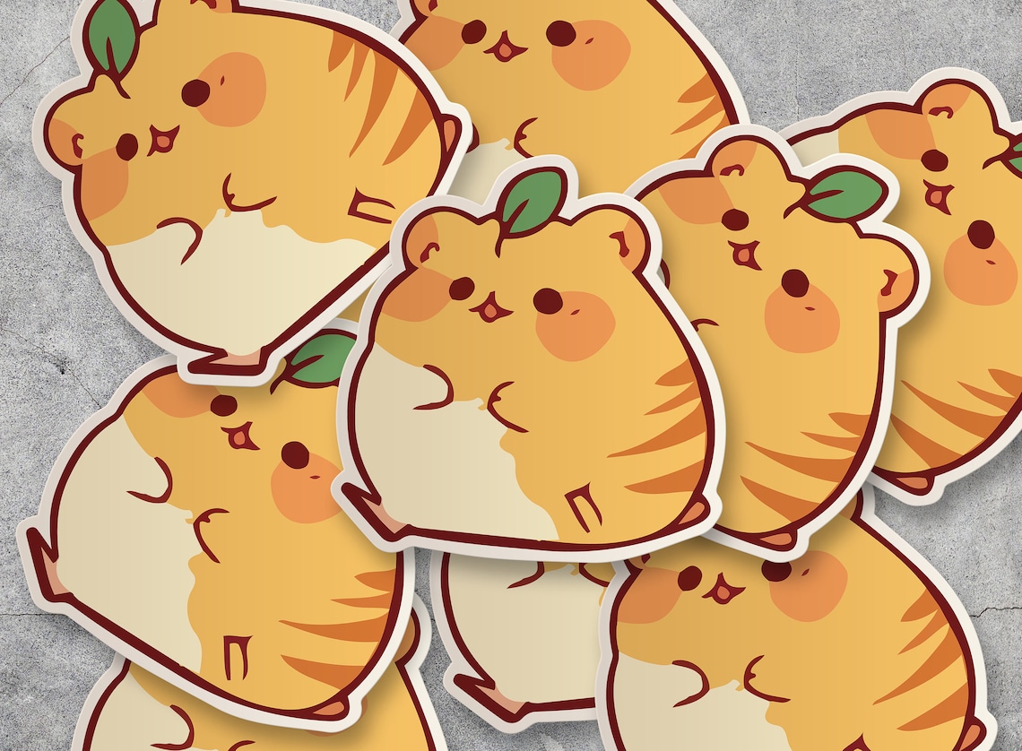 Kawaii Hamster Stickers - 15 Cute Pngs, Ready to Print - Etsy