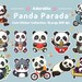 Kawaii Panda Stickers Pack Cute Panda Pngs, Printable & Digital ...