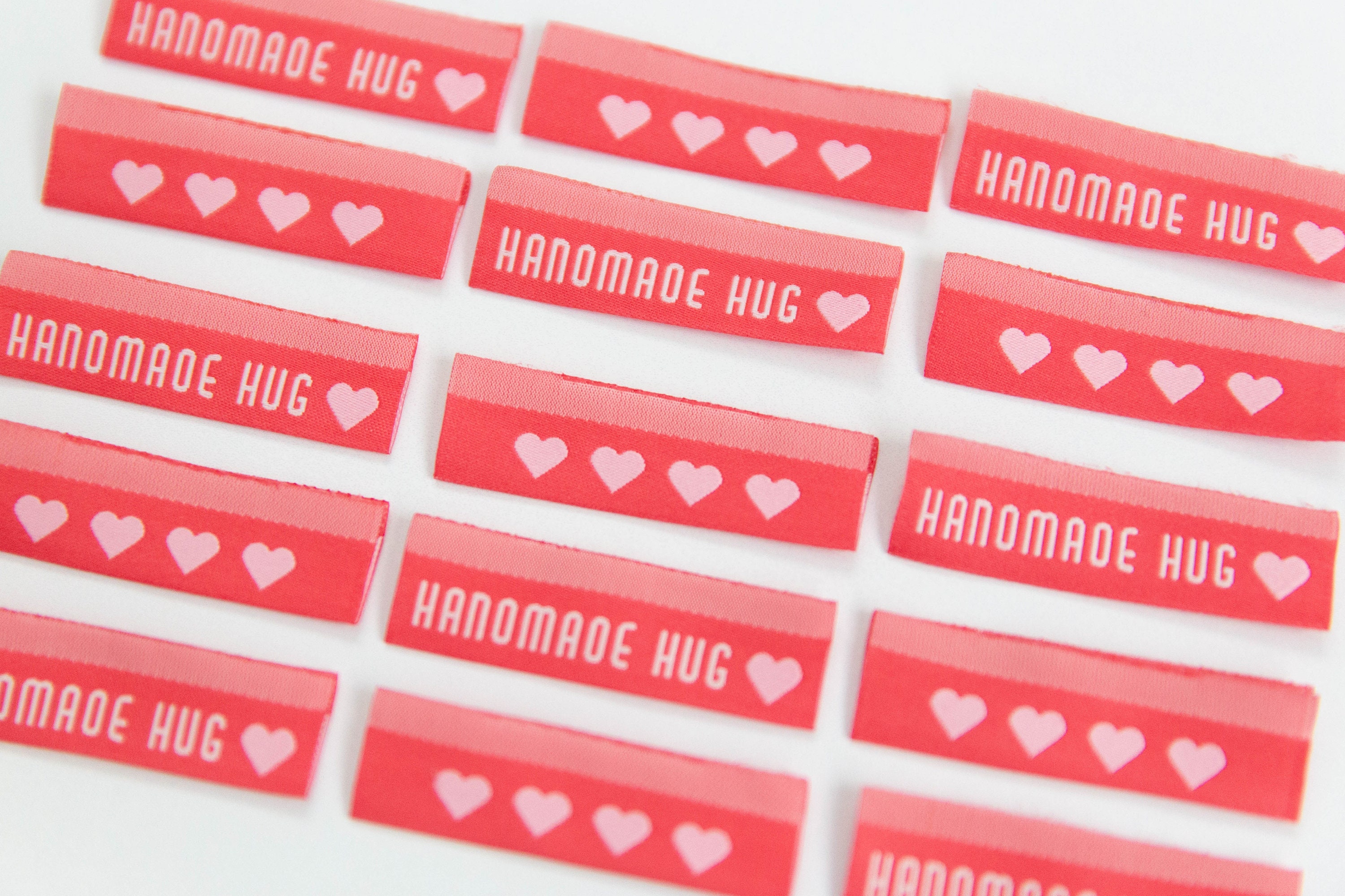 Handmade Hug Pack of 8 Woven Sewing Labels - Etsy