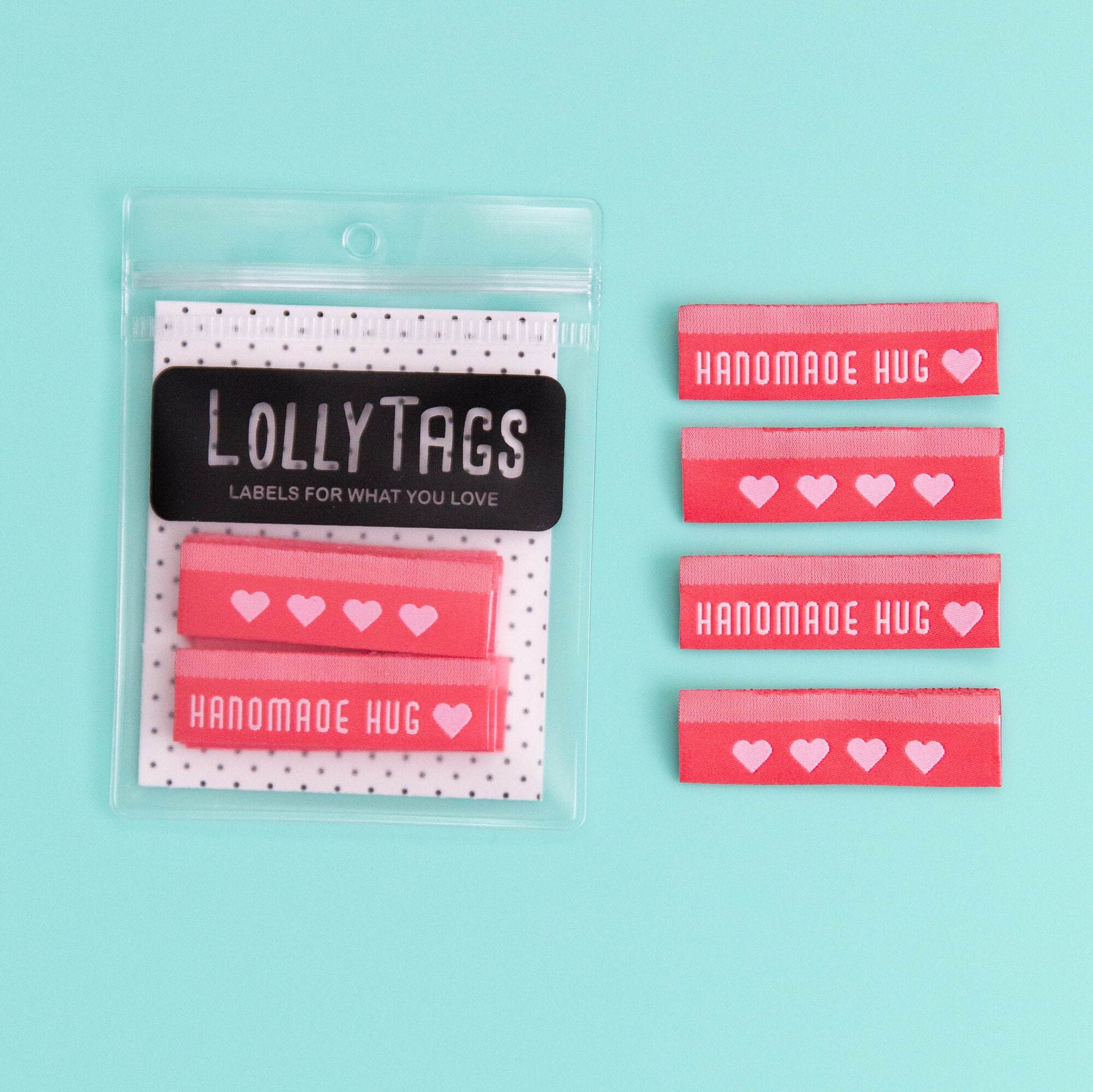 Handmade Hug Pack of 8 Woven Sewing Labels - Etsy