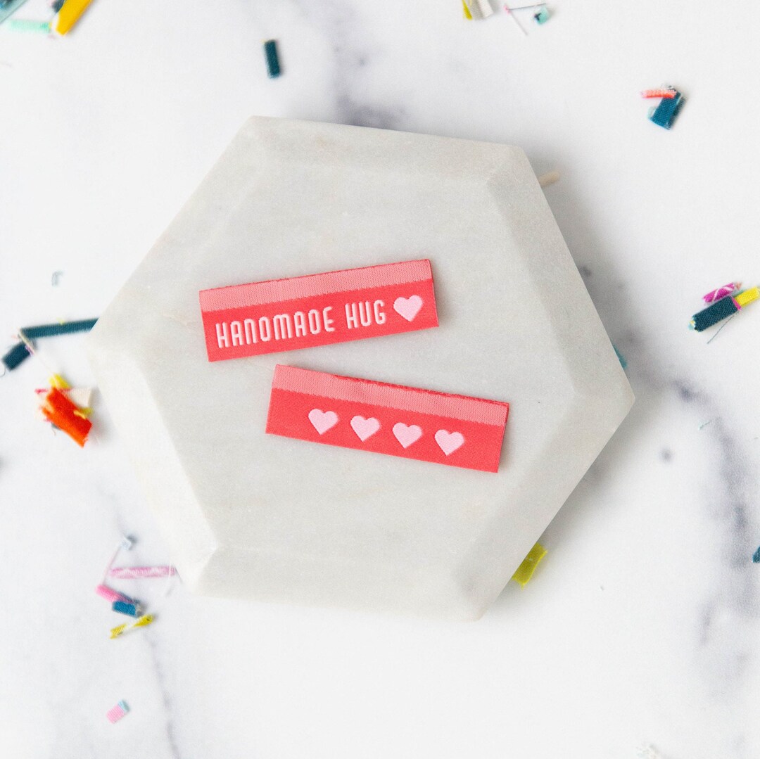 Handmade Hug Pack of 8 Woven Sewing Labels - Etsy