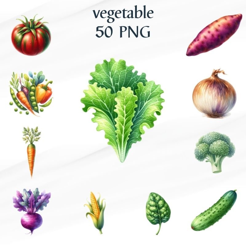50 PNG Vegetable Cliparts, PNG Clipart, Collage, Card Making ...