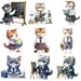 30 PNG Watercolor School Cat Clipart, School Cat, Cute Cat Clipart ...
