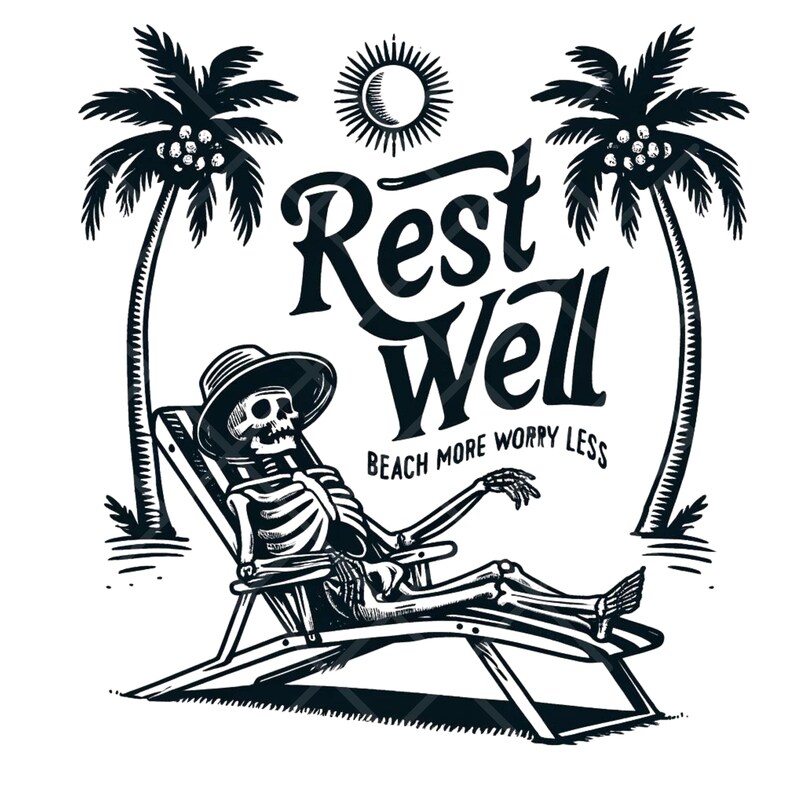 Rest Well PNG, T-shirts, Tshirt Sublimation PNG, Digital Artwork, High ...