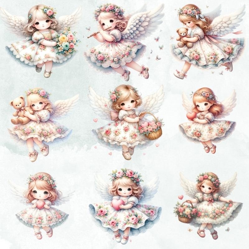35 PNG Baby Angles, Baby Angels, Baby Shower, Gift for Kids, Kids ...