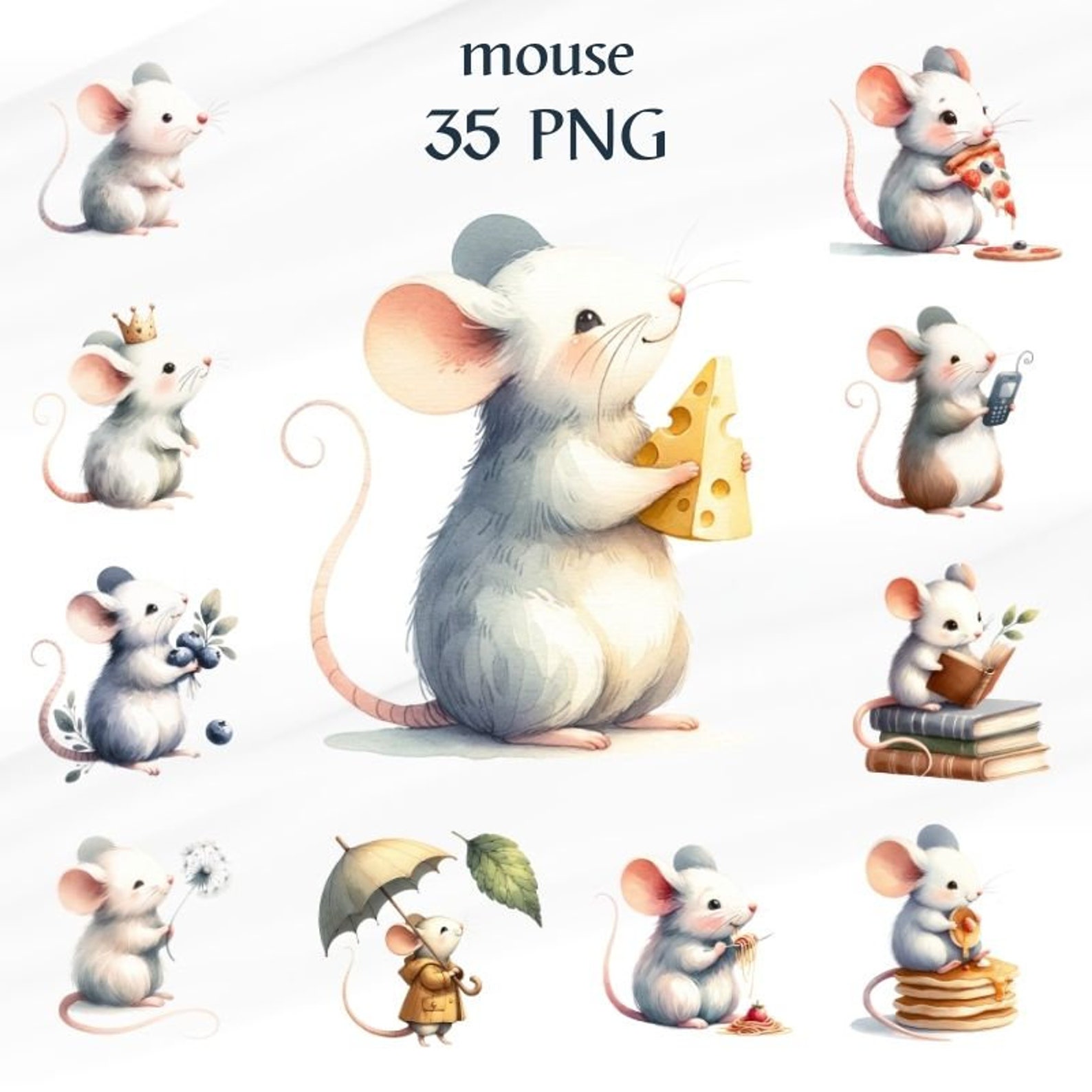 35 PNG Mouse,sweets Clipart Food & Sweets Clipart, Watercolor Clipart ...