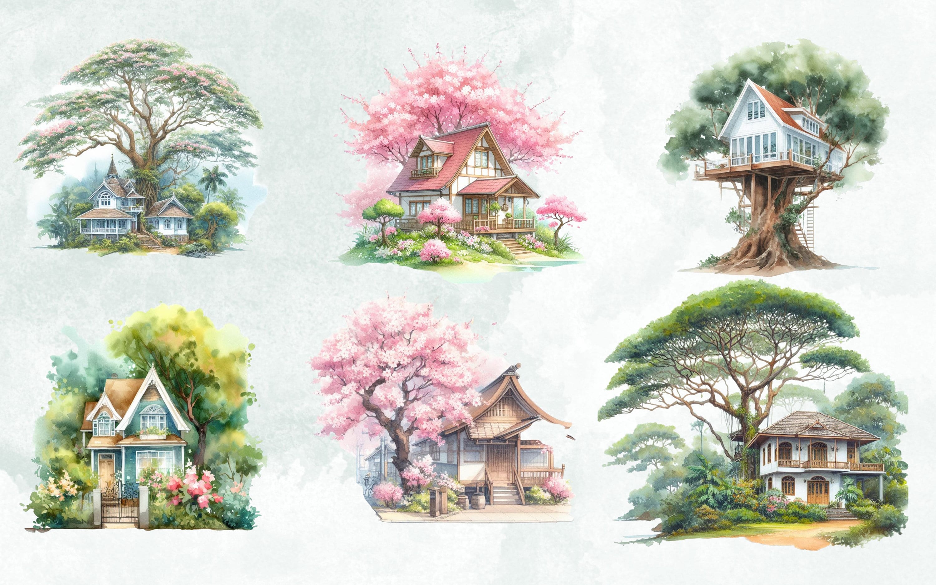 25 PNG Tree House Clipart | Clipart Bundle -transparent Background ...