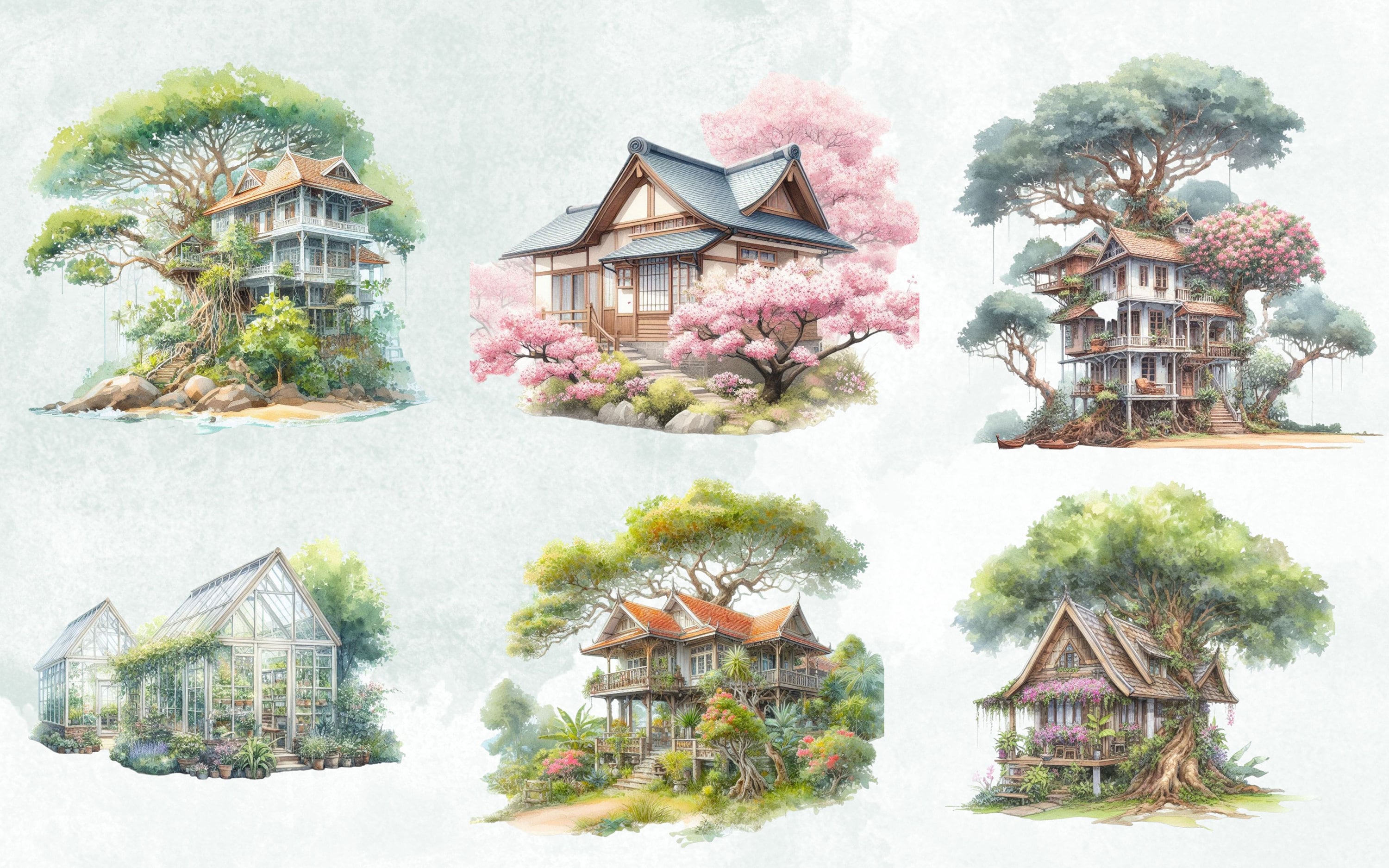 25 PNG Tree House Clipart | Clipart Bundle -transparent Background ...