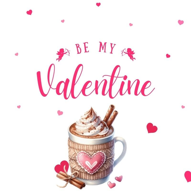 35 PNG Valentine's Day Coffee Clipart, Clipart Bundle, Romantic Clipart ...