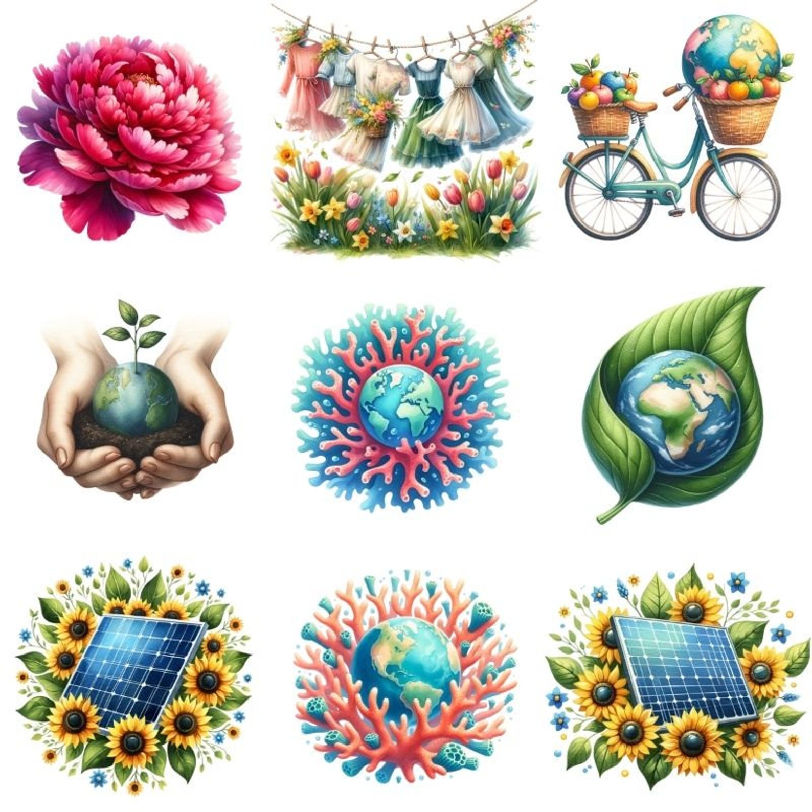 38 PNG Earth Day Clipart ,earth Day Watercolor Clipart ,globe Clipart ...