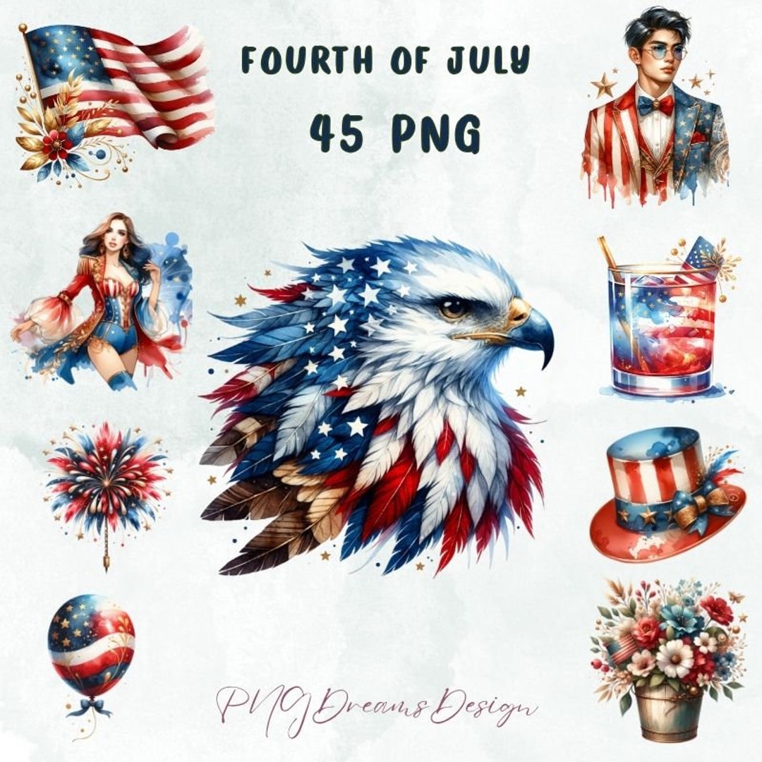 45 PNG 4th of July Watercolor Gnome, Gnomes Clipart, Independence Day ...