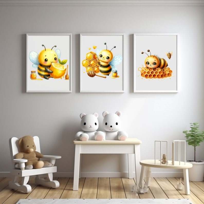 40 PNG Cute Bee, Clipart Bundle, Gift for Kids, Kids Animals Clipart ...