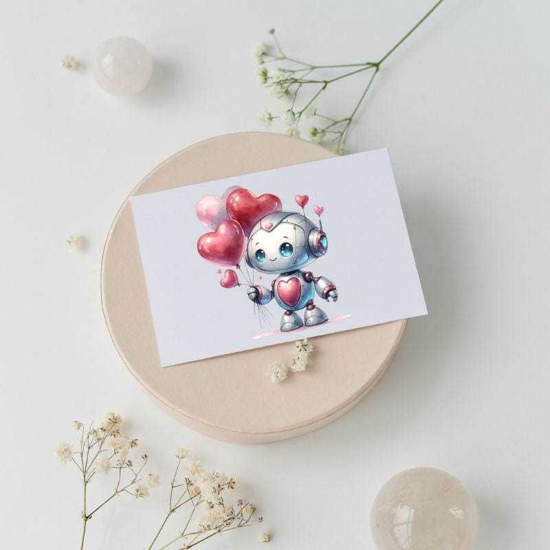 28 PNG Valentine Robot Clipart, Clipart Bundle, Gift for Kids, Robot ...