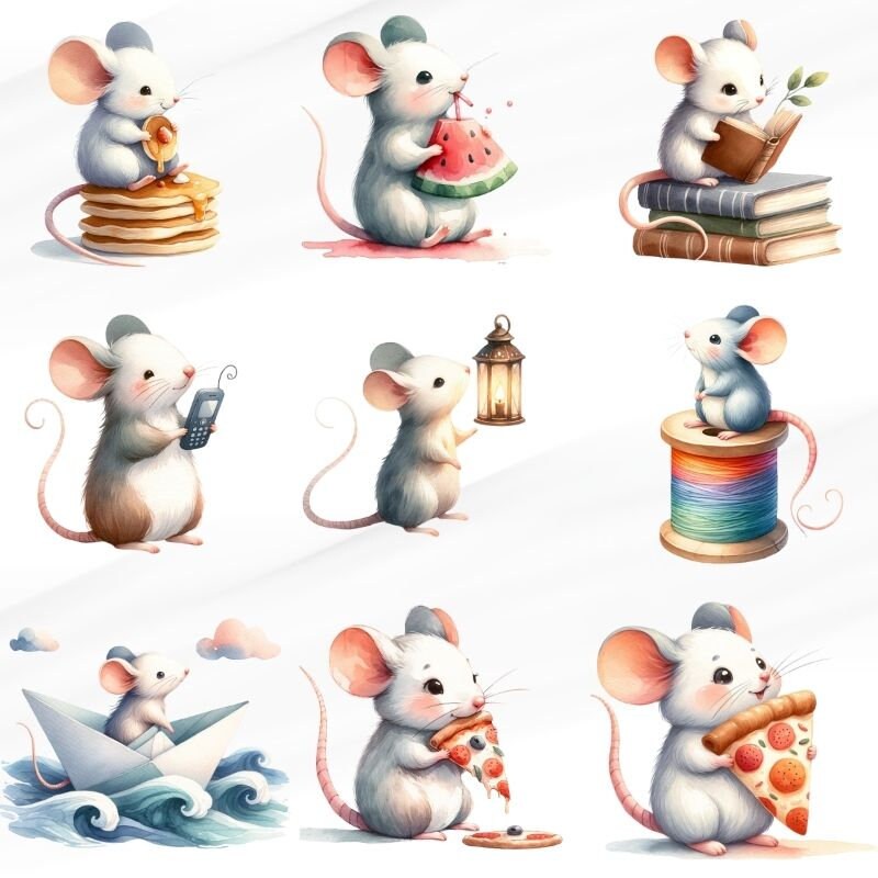 35 PNG Mouse,sweets Clipart Food & Sweets Clipart, Watercolor Clipart ...