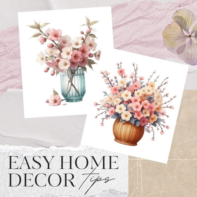 35 PNG Cherry Blossom Flower, Clipart Bundle, Flowers Clipart ...