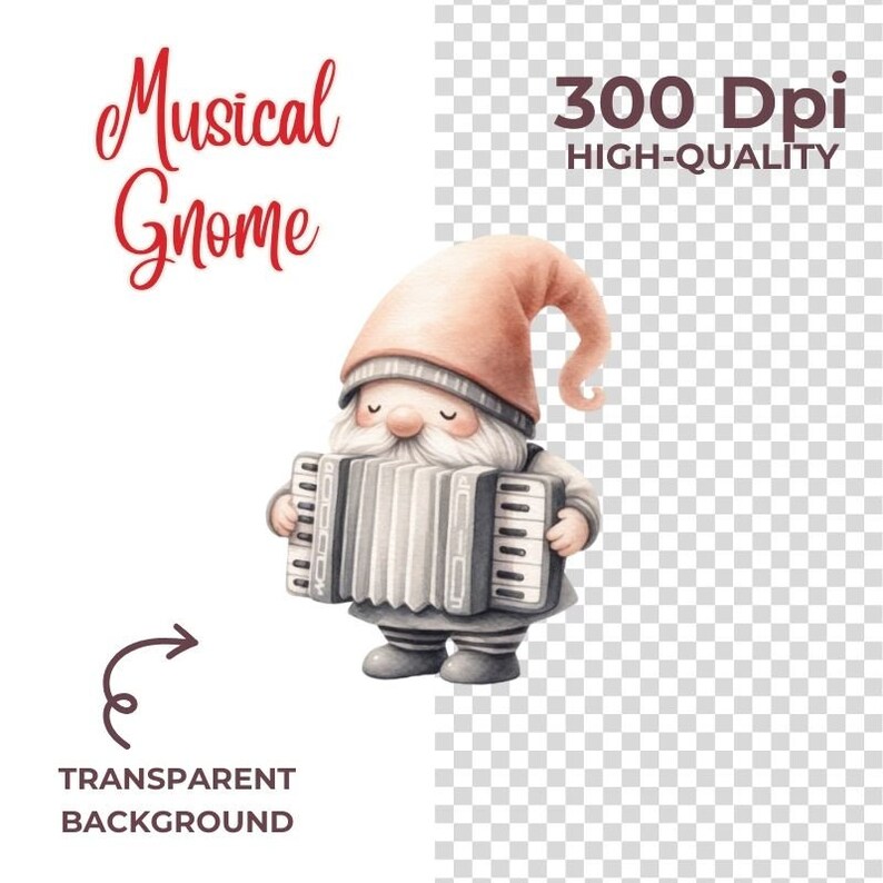 26 PNG Gnomes Clipart, Musical Gnome, Clipart Bundle,rock Star Gnome ...