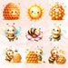 40 PNG Cute Bee, Clipart Bundle, Gift for Kids, Kids Animals Clipart ...