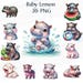 35 PNG Watercolor Baby Pygmy Hippo Clipart, Baby Hippo Png, Animal ...