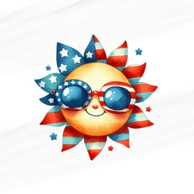 50 PNG Watercolor 4th of July Independence USA Clipart, Watercolor ...