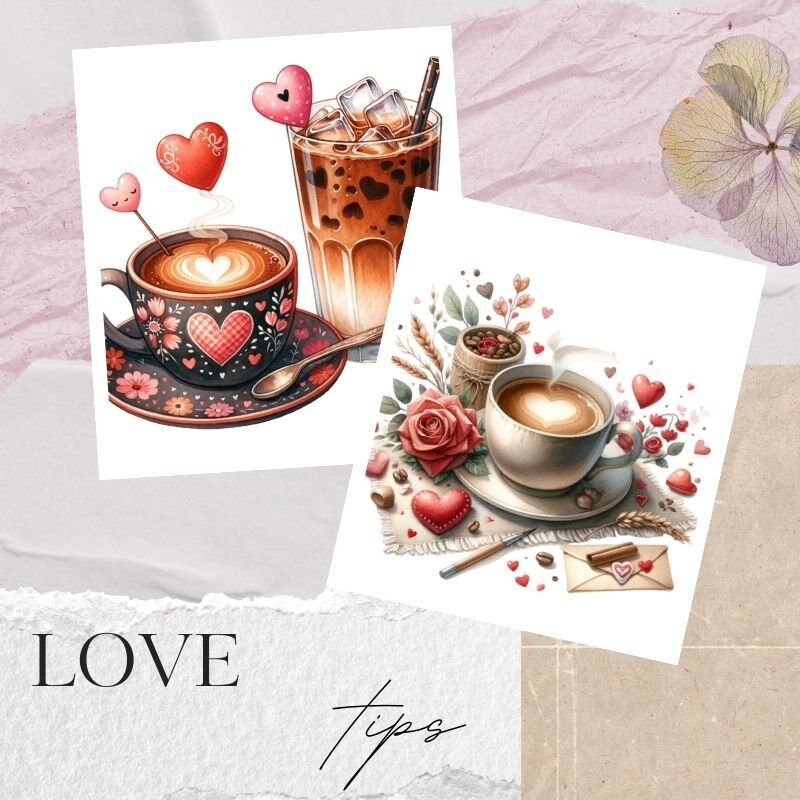 35 PNG Valentine's Day Coffee Clipart, Clipart Bundle, Romantic Clipart ...