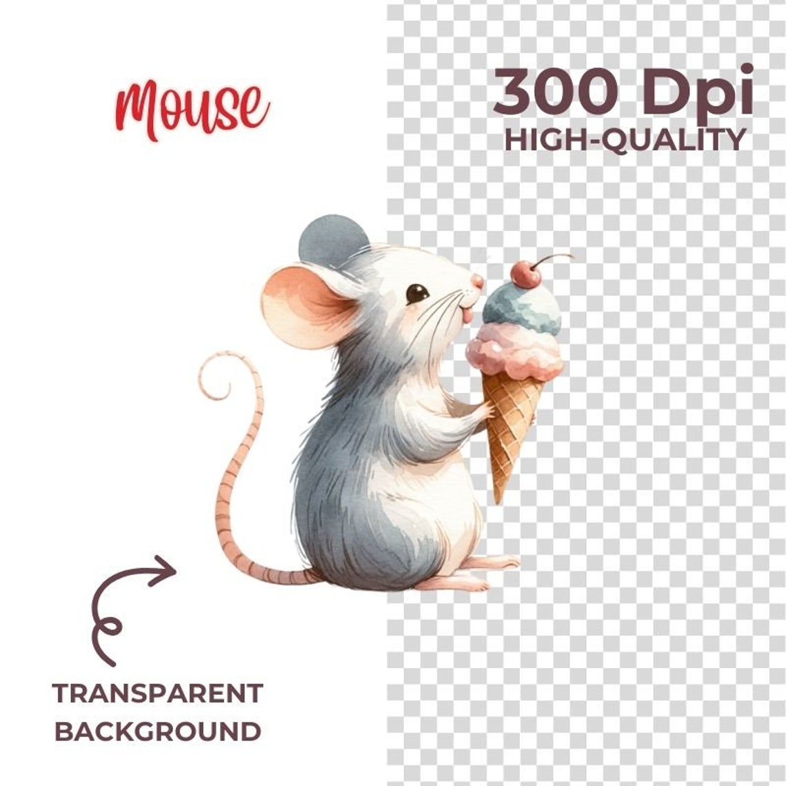 35 PNG Mouse,sweets Clipart Food & Sweets Clipart, Watercolor Clipart ...