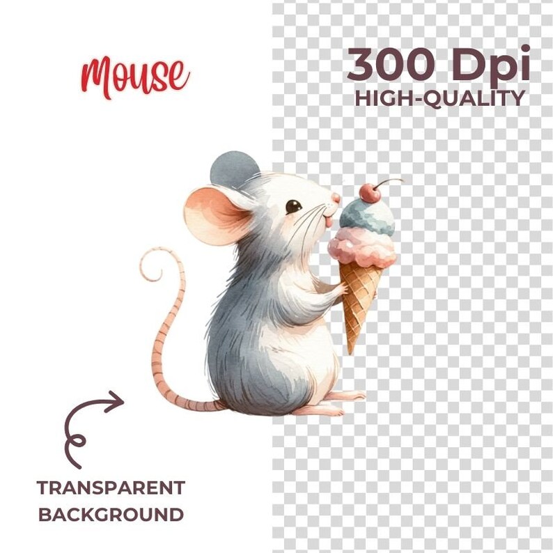 35 PNG Mouse,sweets Clipart Food & Sweets Clipart, Watercolor Clipart ...