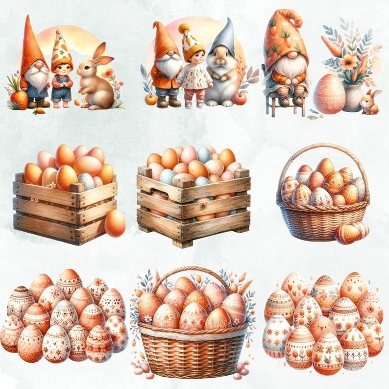 35 PNG Watercolor Easter Gnomes Clipart, Easter Gnomes Clipartclipart ...