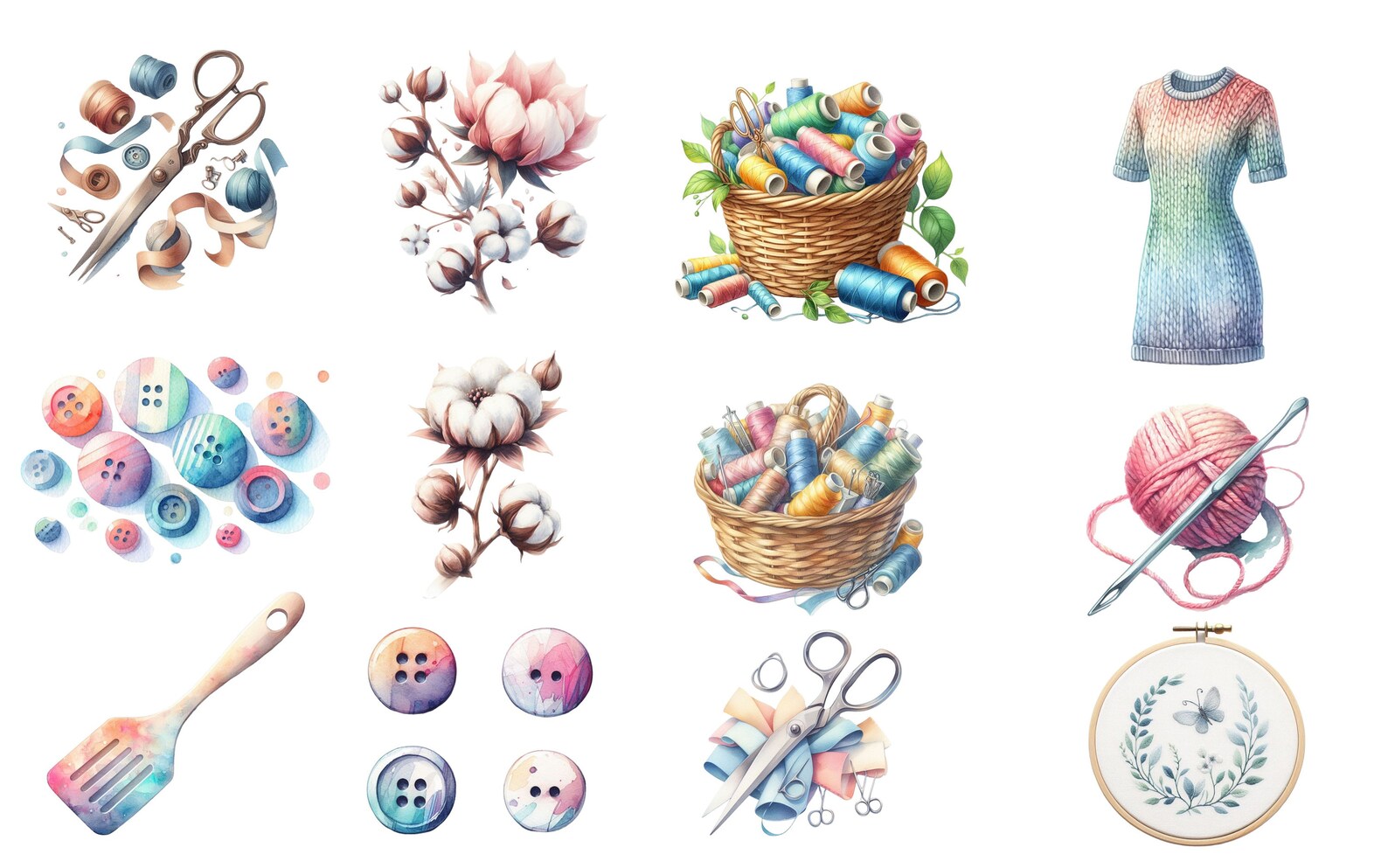 130 PNG Watercolor Sewing Clipart, Quilting Clipart - Sewing Machine ...