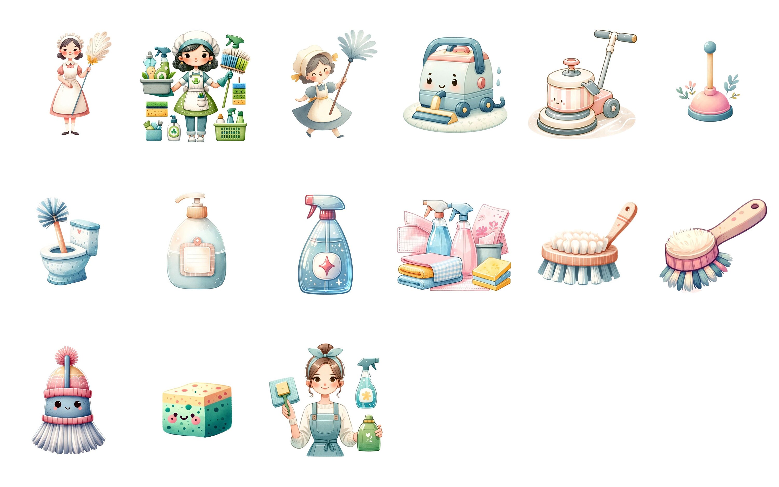 48 PNG Cleaning Lady Clipart,cleaning Mother Clipart, Housekeeping ...