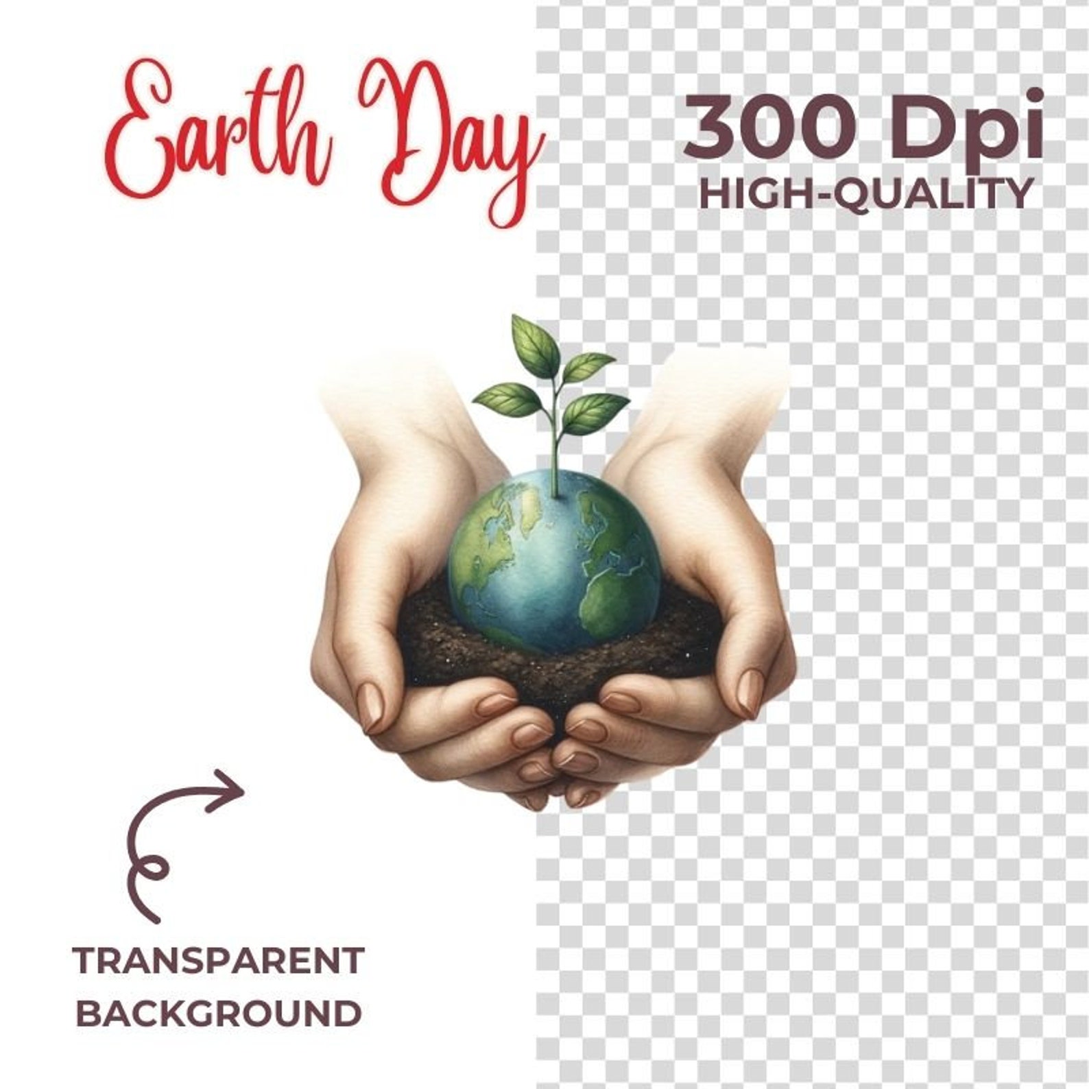 38 PNG Earth Day Clipart ,earth Day Watercolor Clipart ,globe Clipart ...