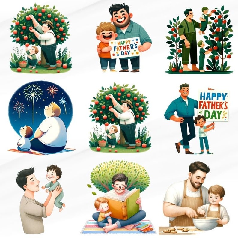 28 PNG Watercolor Father Clipart, Dad PNG, Father Png, Gift for Dad ...