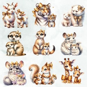 38 PNG Watercolor Mother and Child Clipart, Mama and Baby, Nursery ...