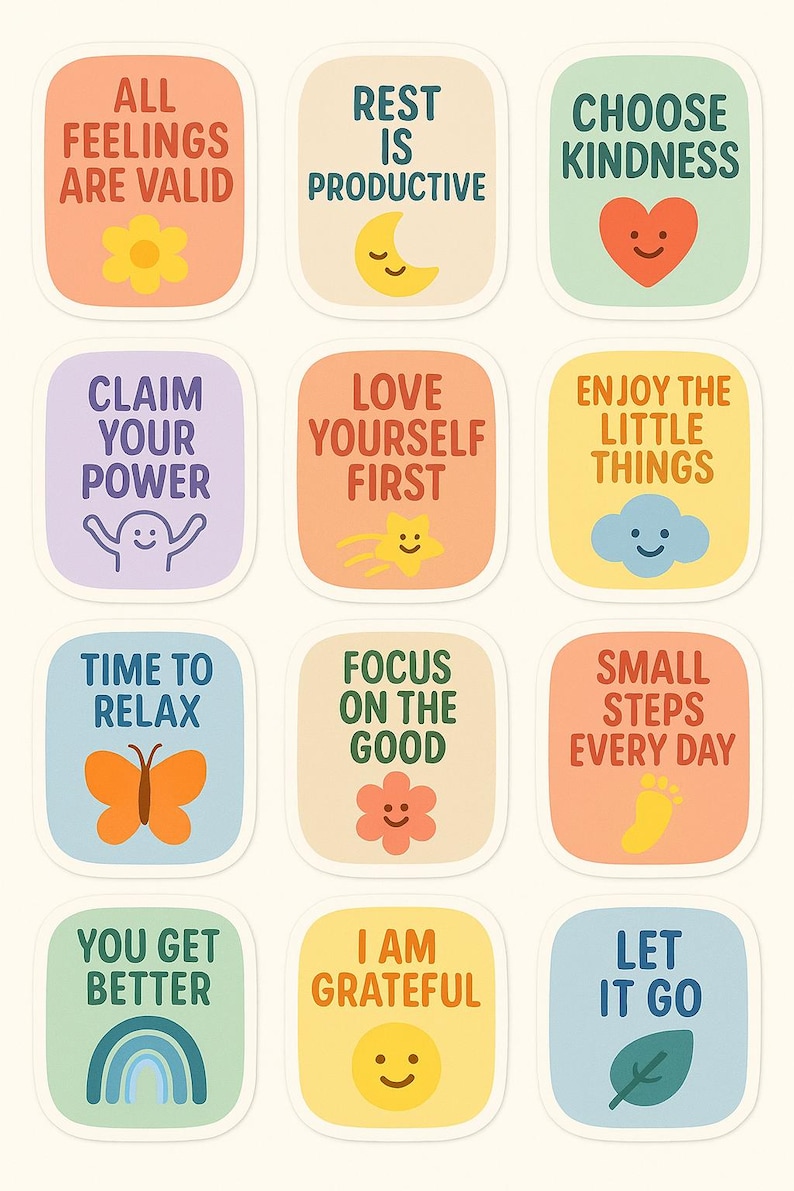 Positive Affirmation Sticker Pack – Motivational Vinyl Stickers | Self ...