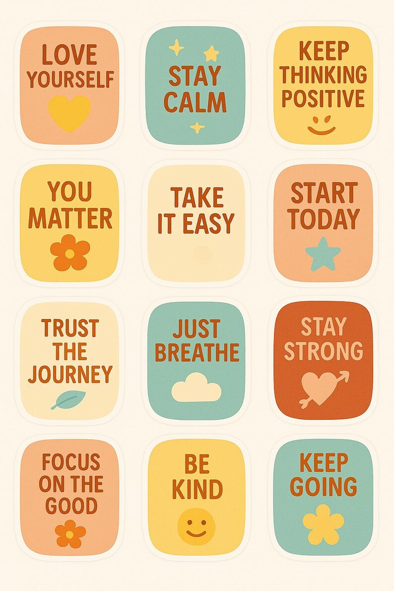 Positive Affirmation Sticker Pack – Motivational Vinyl Stickers | Self ...