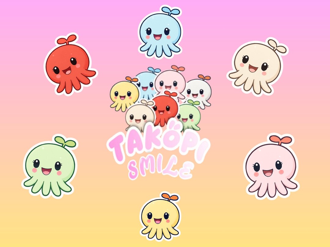 Cute Kawaii Stickers - Takopi Sticker 2d , Digital Instant Download - Etsy