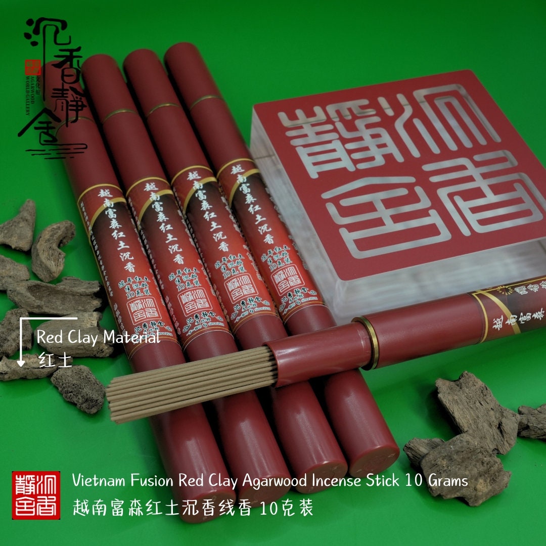 Vietnam Fusheng Red Clay Agarwood Incense Sticks 10g Rich Aroma for ...