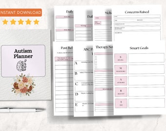 Autism Planner Adult Autism Planner Printable ADHD Productivity Planner ...
