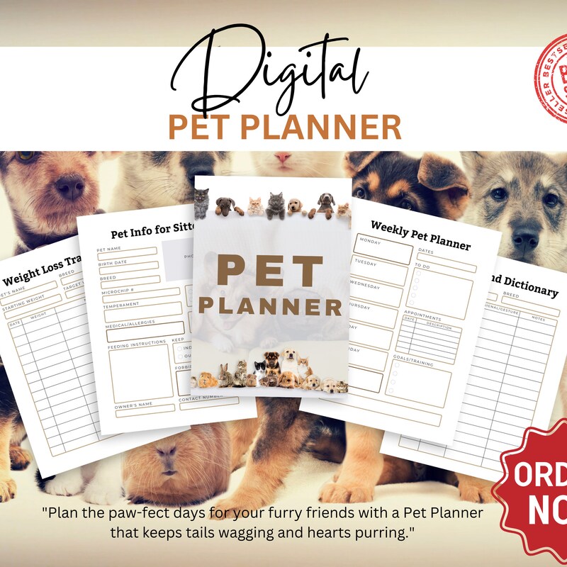 Pet Planner - Etsy