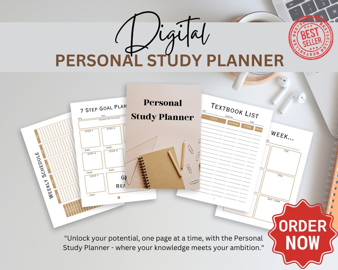 Personal Study Planner, Daily Task Organizer, Academic Planner, Student ...