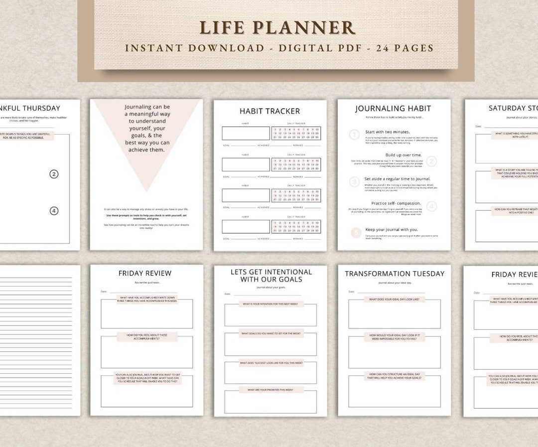 Ultimate Life Planner Life Binder Planner Bundle Daily Planner Weekly ...