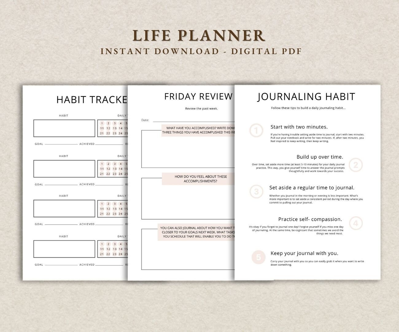 Ultimate Life Planner Life Binder Planner Bundle Daily Planner Weekly ...