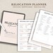 Relocation Planner Printable and Editable Canva Templates | Moving ...