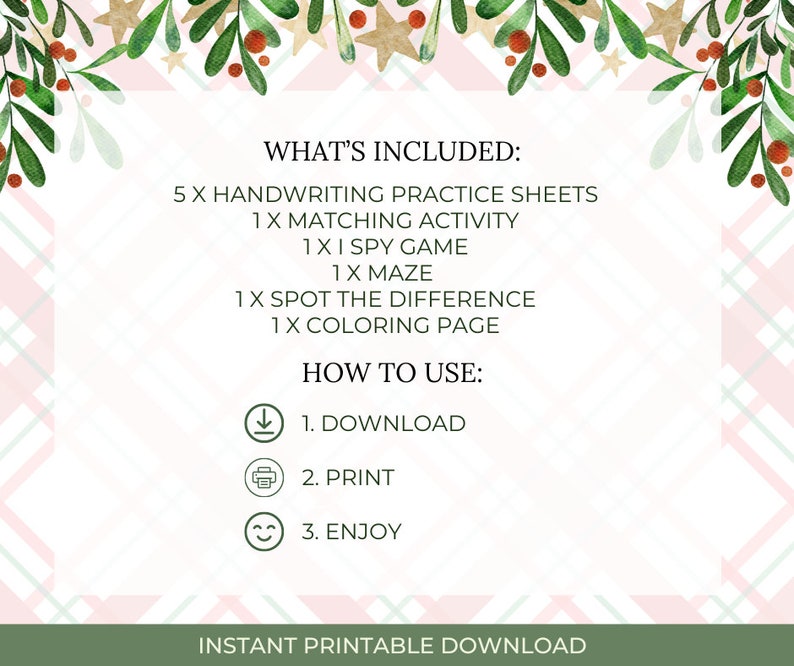 Christmas Printable Worksheets for Kids | Fun Holiday Activity Pack ...