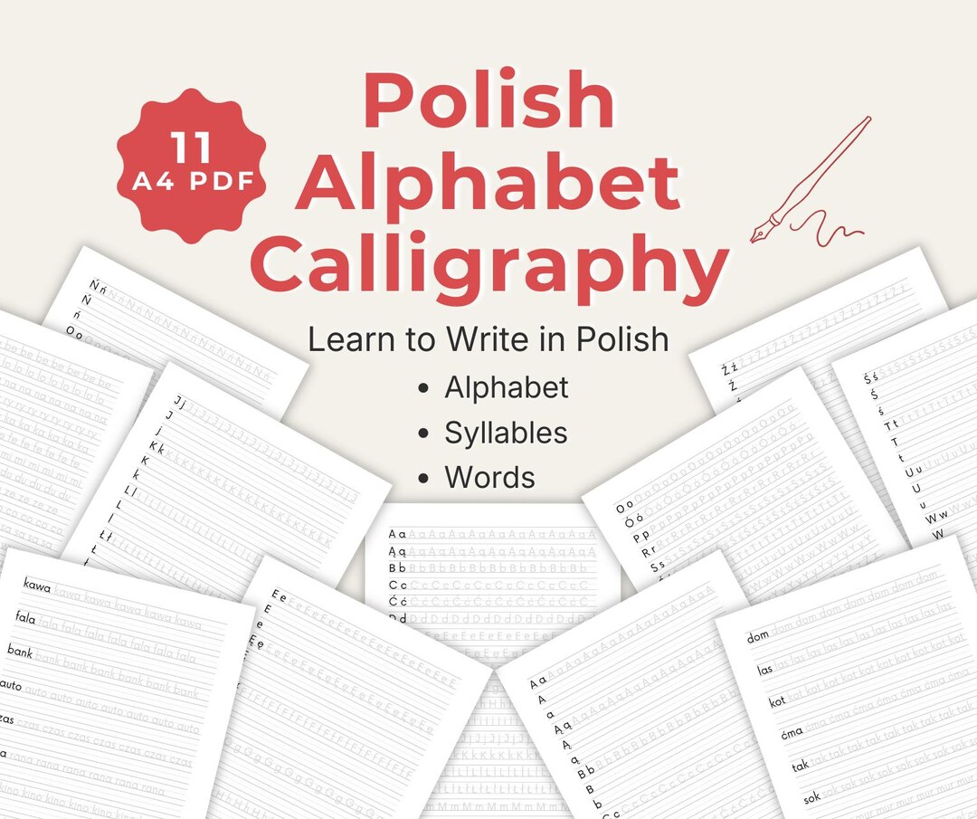 Polish Alphabet Calligraphy | Learn to Write Polish Alphabet, Syllables ...