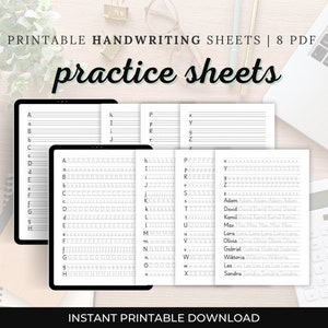 Printable Alphabet Handwriting Practice Sheets – Tracing & Free Writing ...