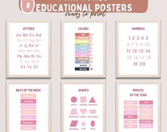 Educational Posters for Kids | Beige & Earth Colors | Homeschool ...